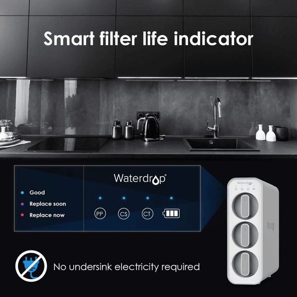 WaterDrop Under Sink Integrated Dual Carbon Filtration System